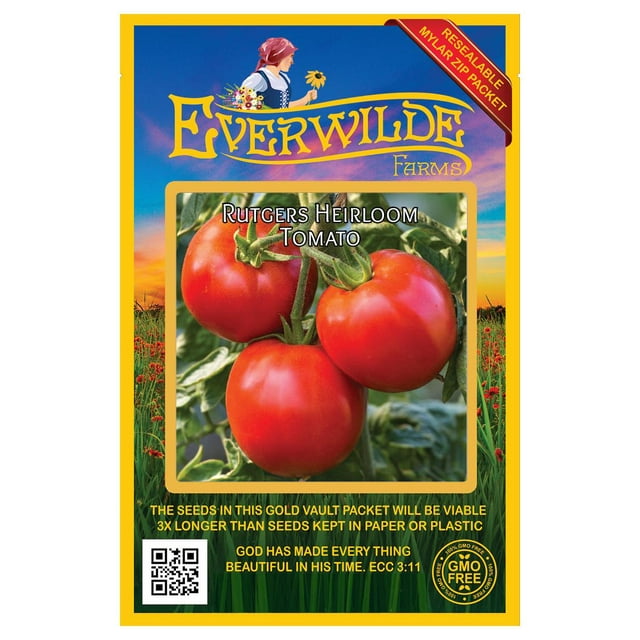 Everwilde Farms - 100 Rutgers Heirloom Tomato Seeds - Gold Vault Jumbo ...