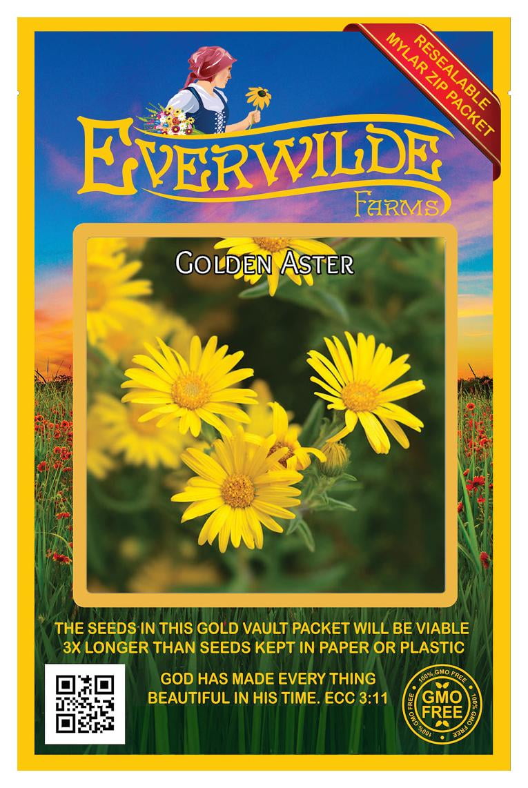 Everwilde Farms - 1000 Golden Aster Native Wildflower Seeds - Gold ...