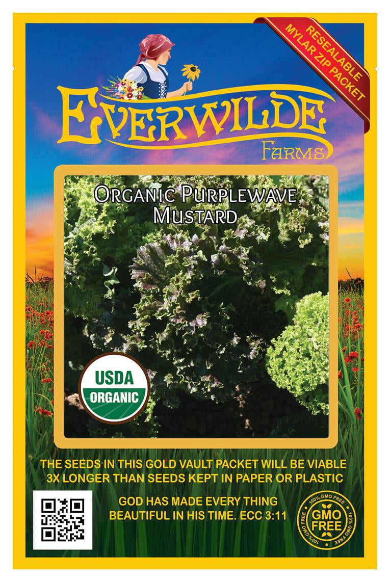 Everwilde Farms - 1000 Organic Purplewave Mustard Seeds - Gold Vault ...