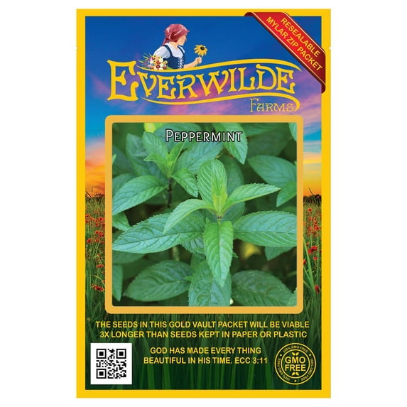 Everwilde Farms Peppermint Herb Seeds 1000 Seed Pack, Heirloom ...