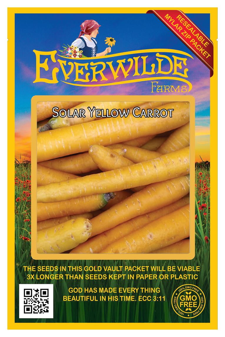 Everwilde Farms - 1000 Solar Yellow Carrot Seeds - Gold Vault Jumbo ...