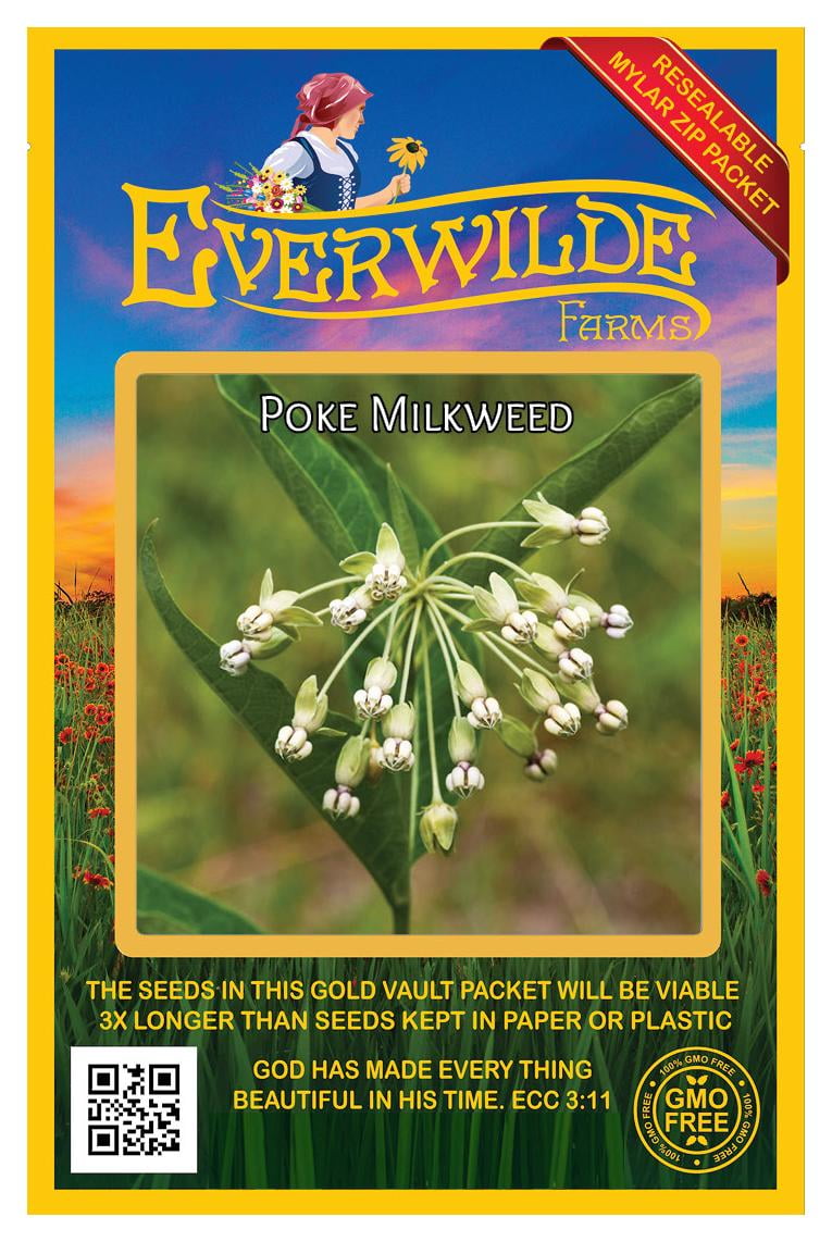 Everwilde Farms - 15 Poke Milkweed Native Wildflower Seeds - Gold Vault ...