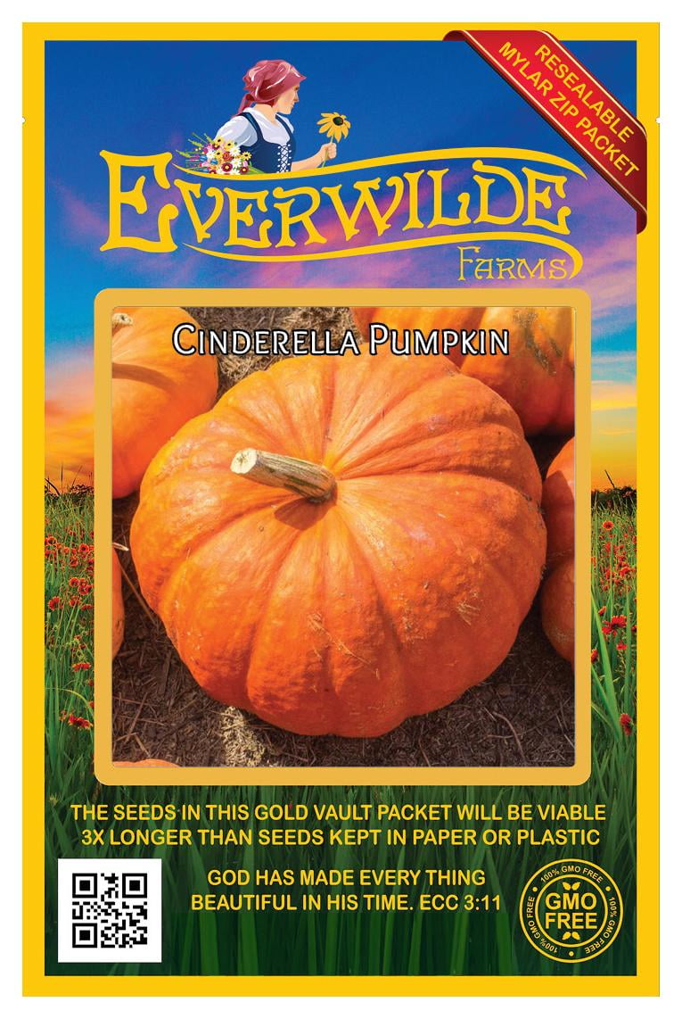 Everwilde Farms - 20 Cinderella Pumpkin Seeds - Gold Vault Seed Packet ...