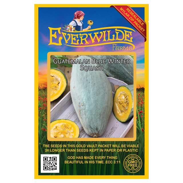 Everwilde Farms - 20 Guatemalan Blue Winter Squash Seeds - Gold Vault ...