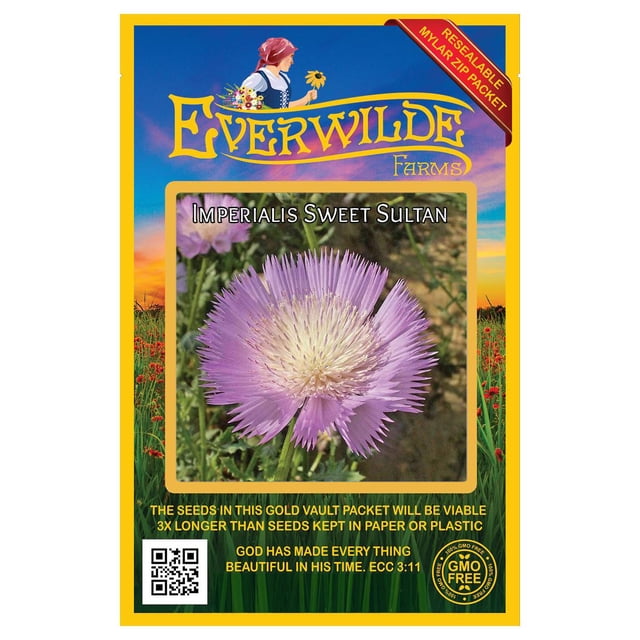 Everwilde Farms - 200 Imperialis Mixed Sweet Sultan Garden Flower Seeds ...