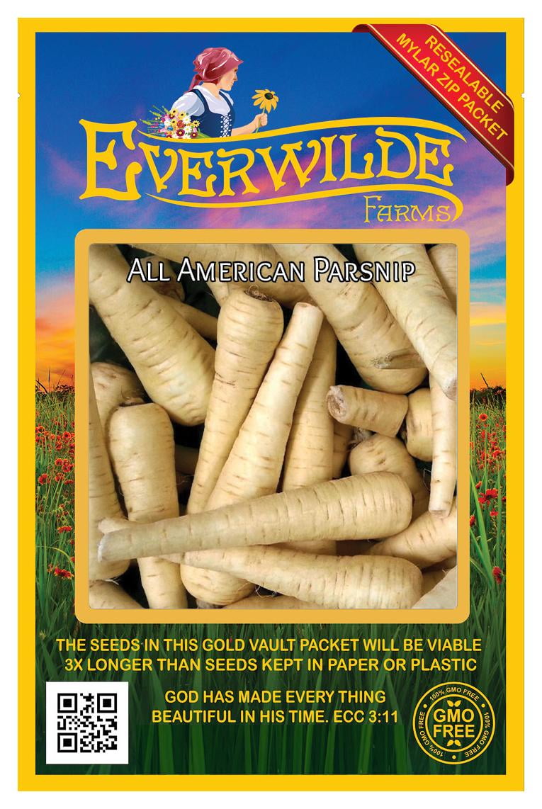 Everwilde Farms, 2000 All-American Parsnip Seeds, Tender White Flesh ...