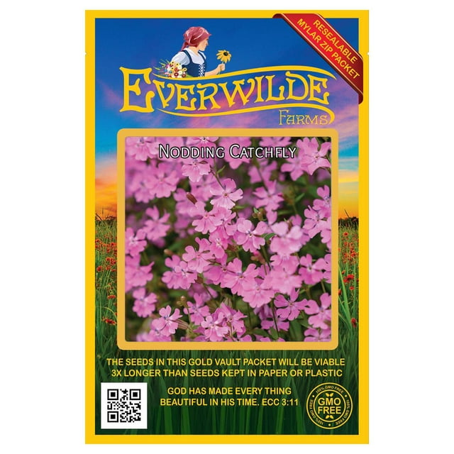 Everwilde Farms - 2000 Nodding Catchfly Garden Flower Seeds - Gold ...