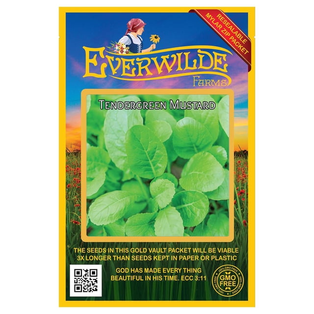 Everwilde Farms - 2000 Tendergreen Mustard Seeds - Gold Vault Jumbo ...