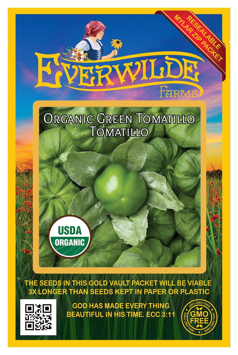 Everwilde Farms - 25 Organic Green Tomatillo Tomatillo Seeds - Gold ...
