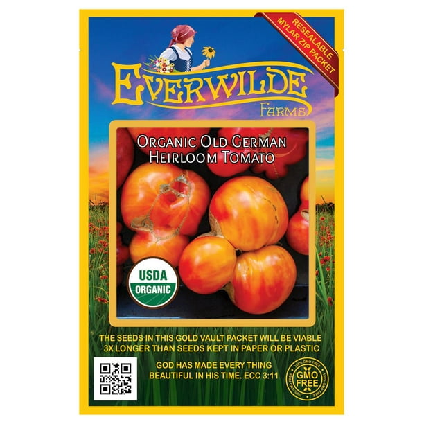 Everwilde Farms - 25 Organic Old German Heirloom Tomato Seeds - Gold ...