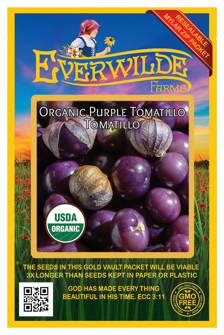 Everwilde Farms 25 Purple Tomatillo Tomatillo Plant Seeds - Walmart.com