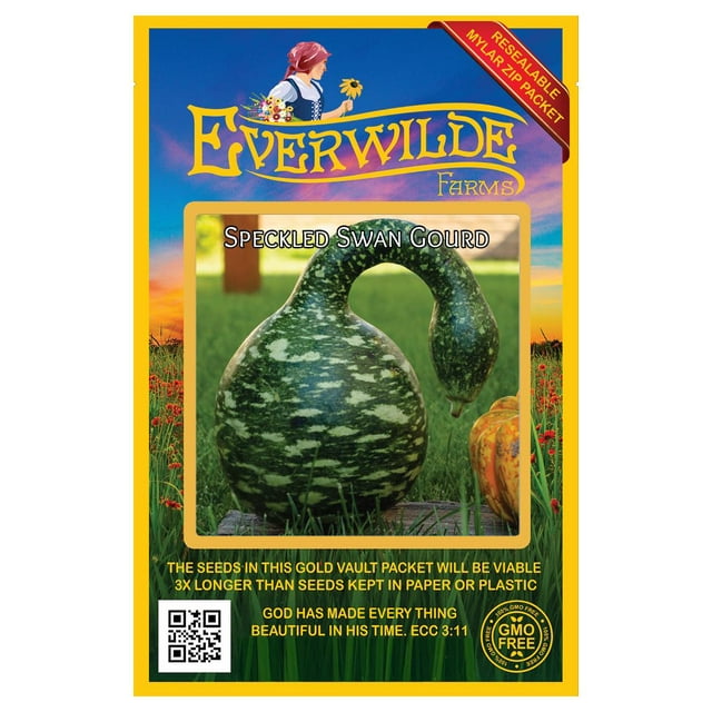 Everwilde Farms 25 Speckled Swan Gourd Plant Seeds - Walmart.com