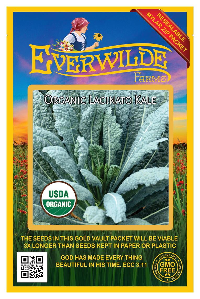 Everwilde Farms - Organic Lacinato Kale Seeds for Gardening and Eating ...