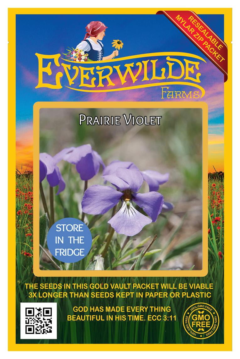 Everwilde Farms - 50 Prairie Violet Native Wildflower Seeds - Gold ...