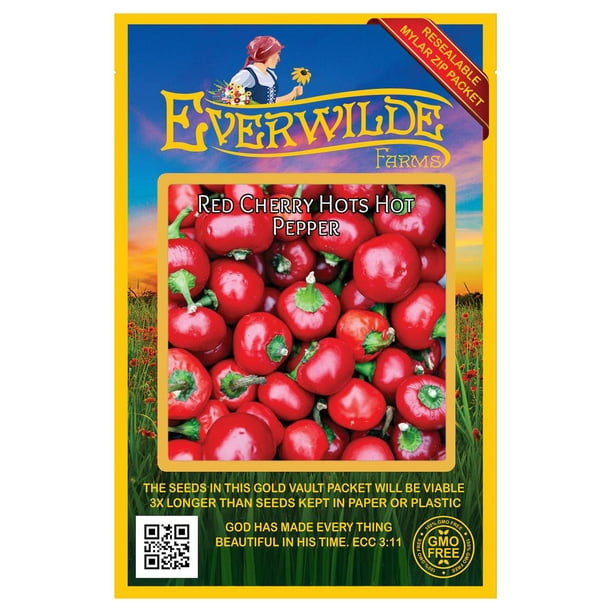 Everwilde Farms - 50 Red Cherry Hots Hot Pepper Seeds - Gold Vault ...