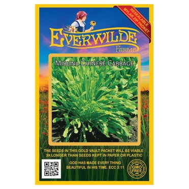 Everwilde Farms - 1 oz Canton Pak Choi Chinese Cabbage Seeds - Gold ...