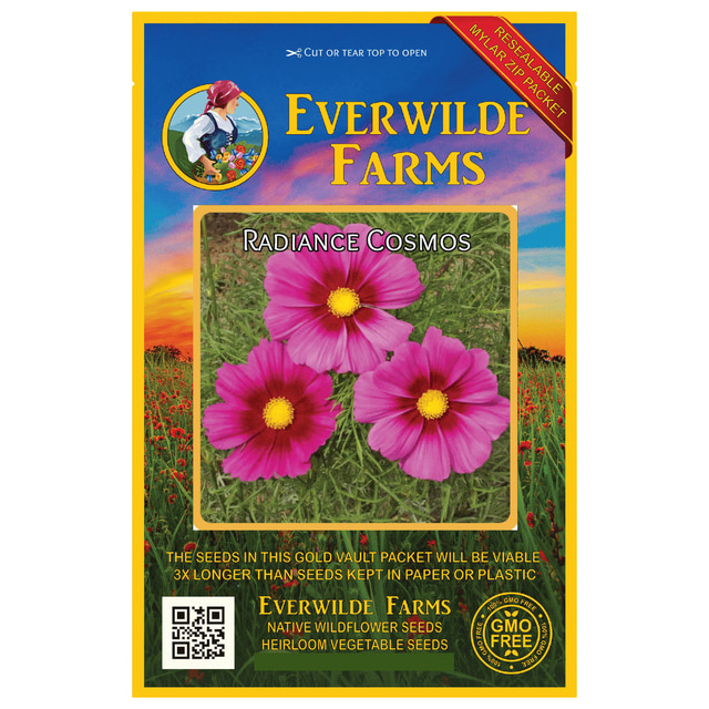 Everwilde Farms - 500 Radiance Cosmos Garden Flower Seeds - Gold Vault ...