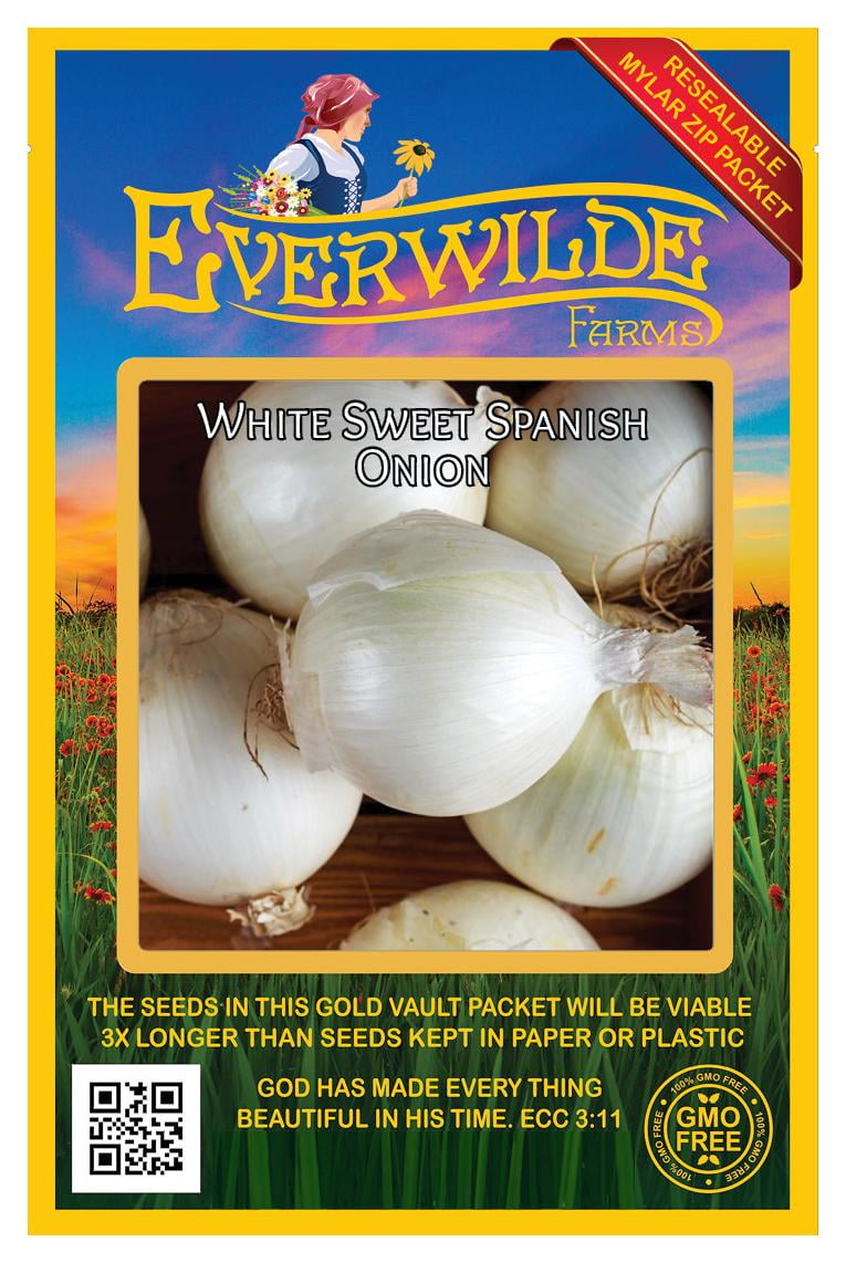 Everwilde Farms 500 White Sweet Spanish Onion Plant Seeds - Walmart.com