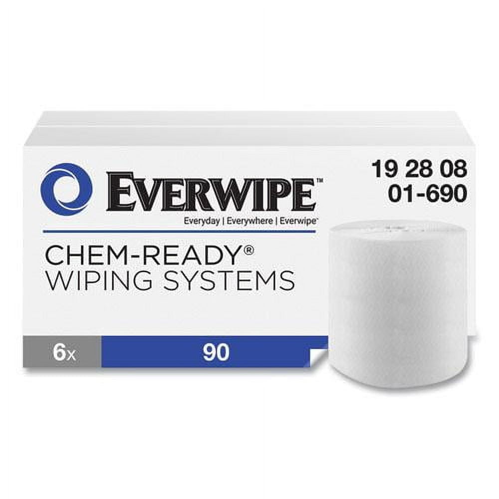 Everwipe Chem-Ready Dry Wipes, 10 x 12, 90/Box, 6 Boxes/Carton ...