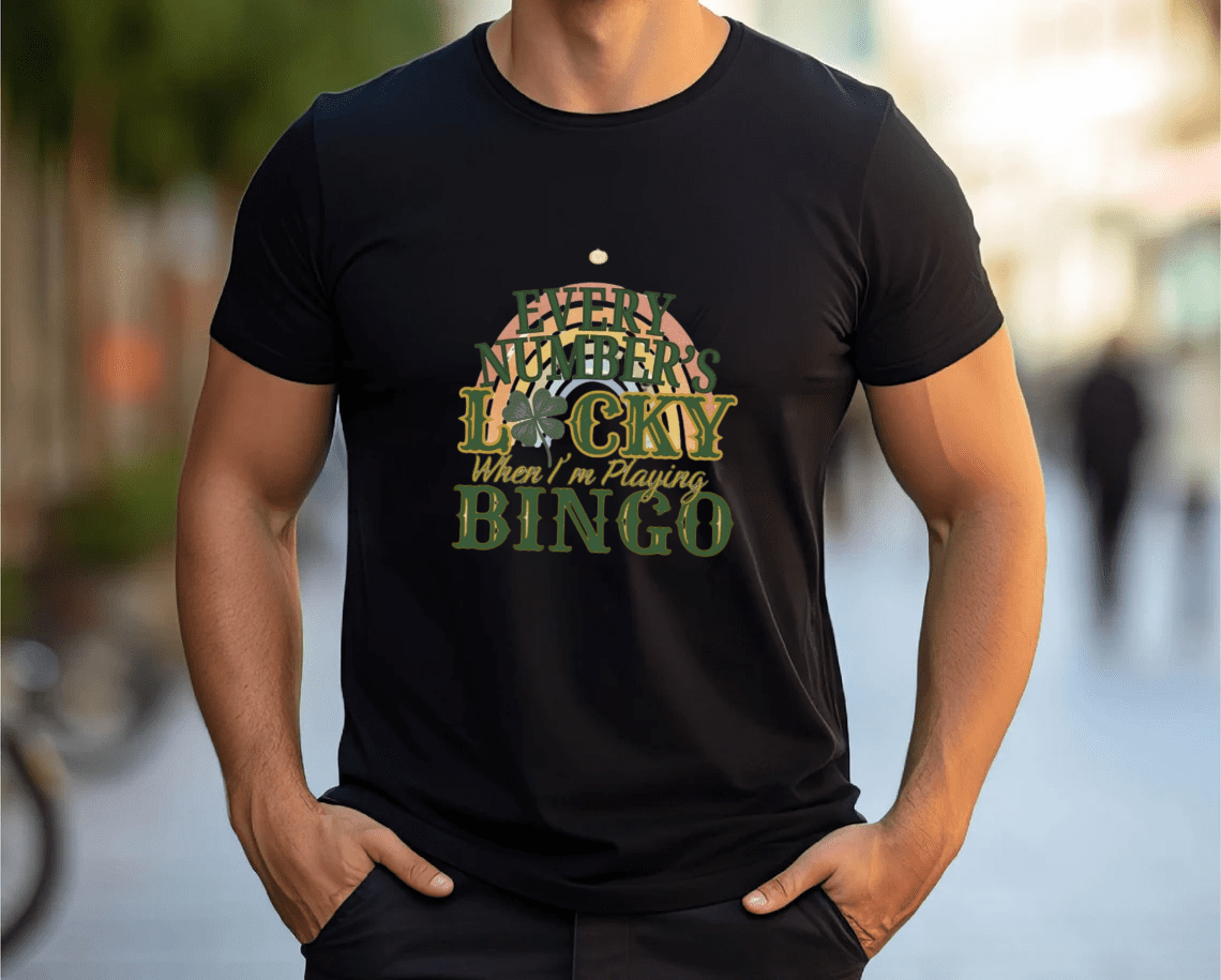 Every Bingo Number Is Lucky Quote In Retro Style Vibes Art Unisex T-Shirt, up to size 5XL ...