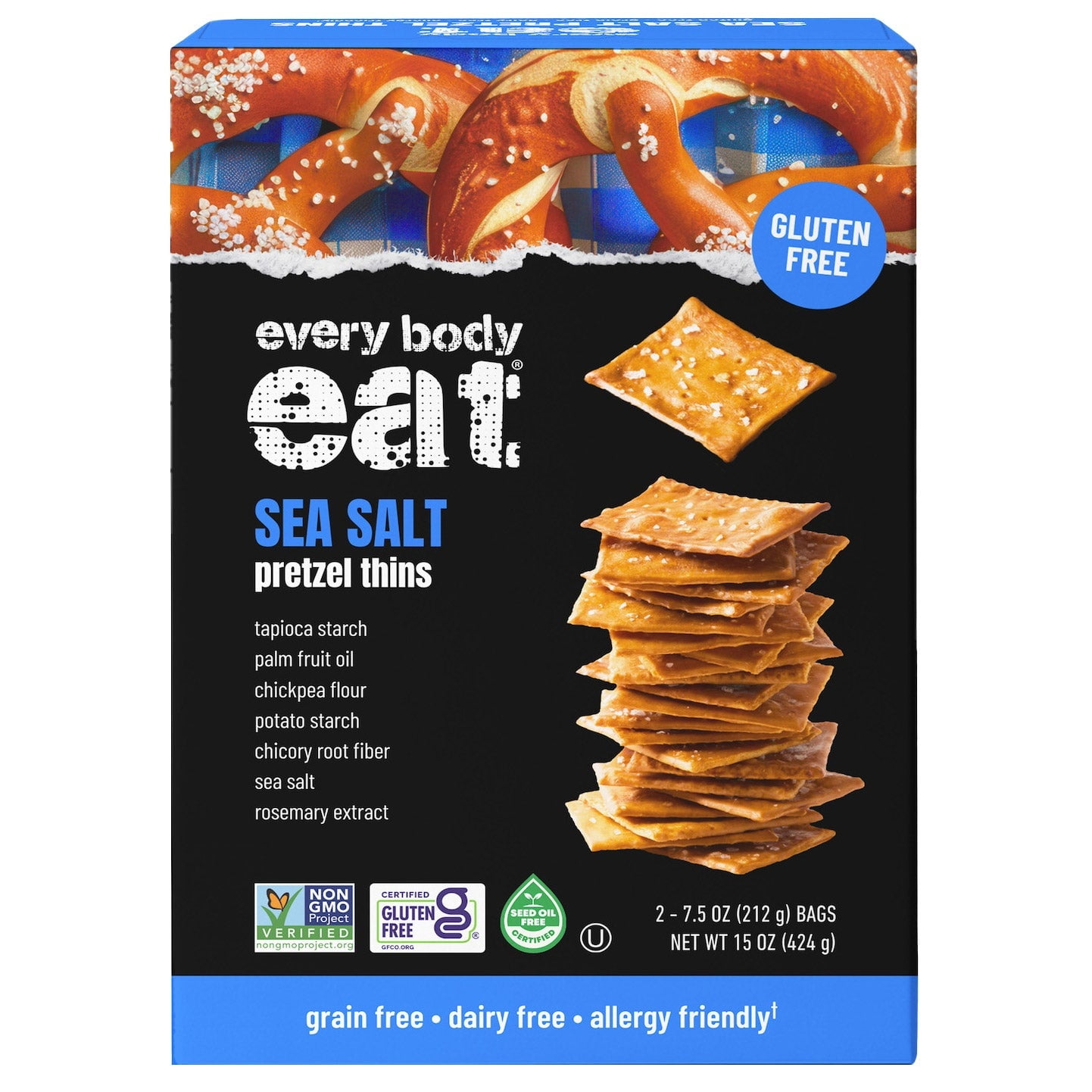 Every Body Eat Sea Salt Pretzel Thins, 15 Ounce - Walmart.com