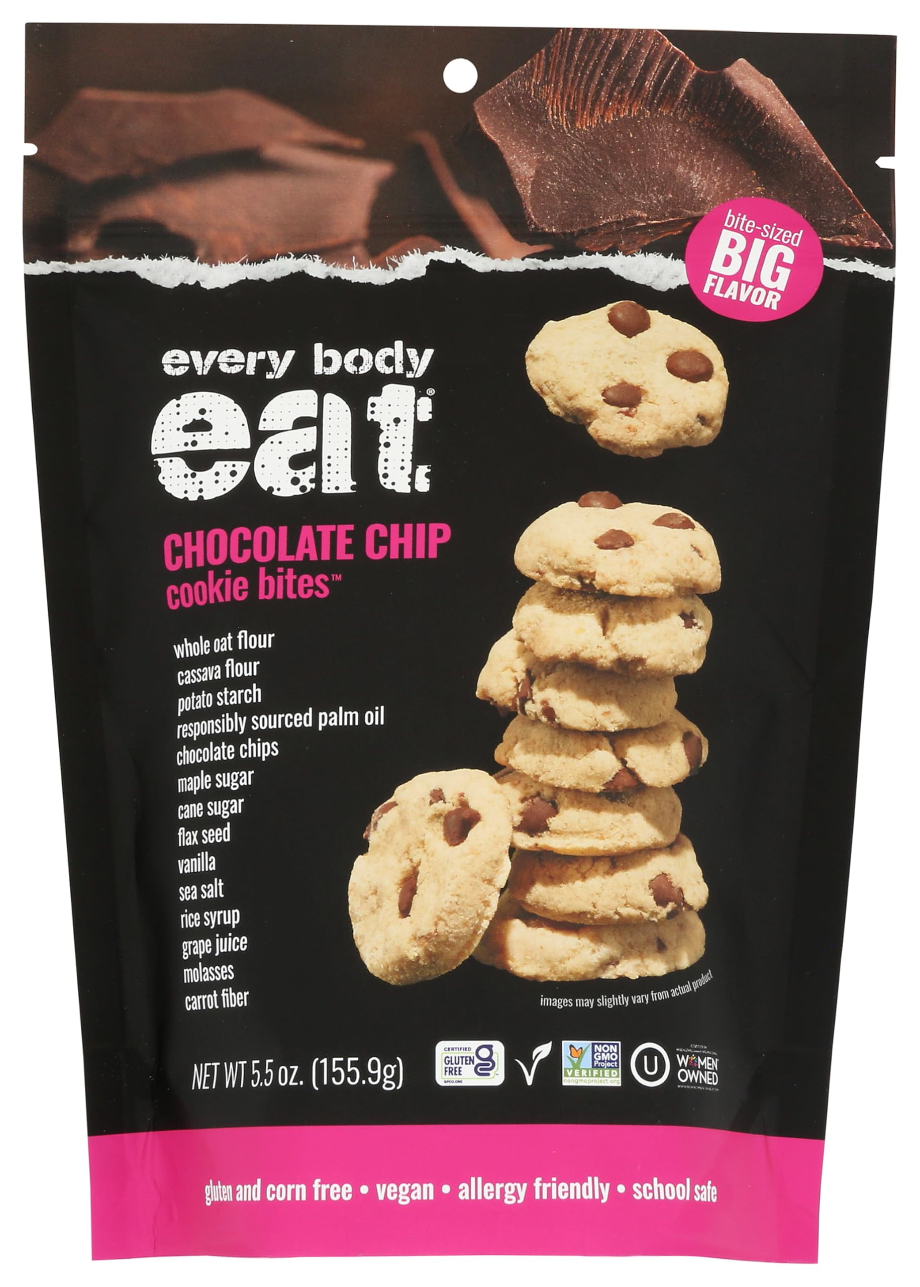 Every Body Eat TWE5 Chocolate Chip Cookie Bites, 5.5 OZ - Walmart.com