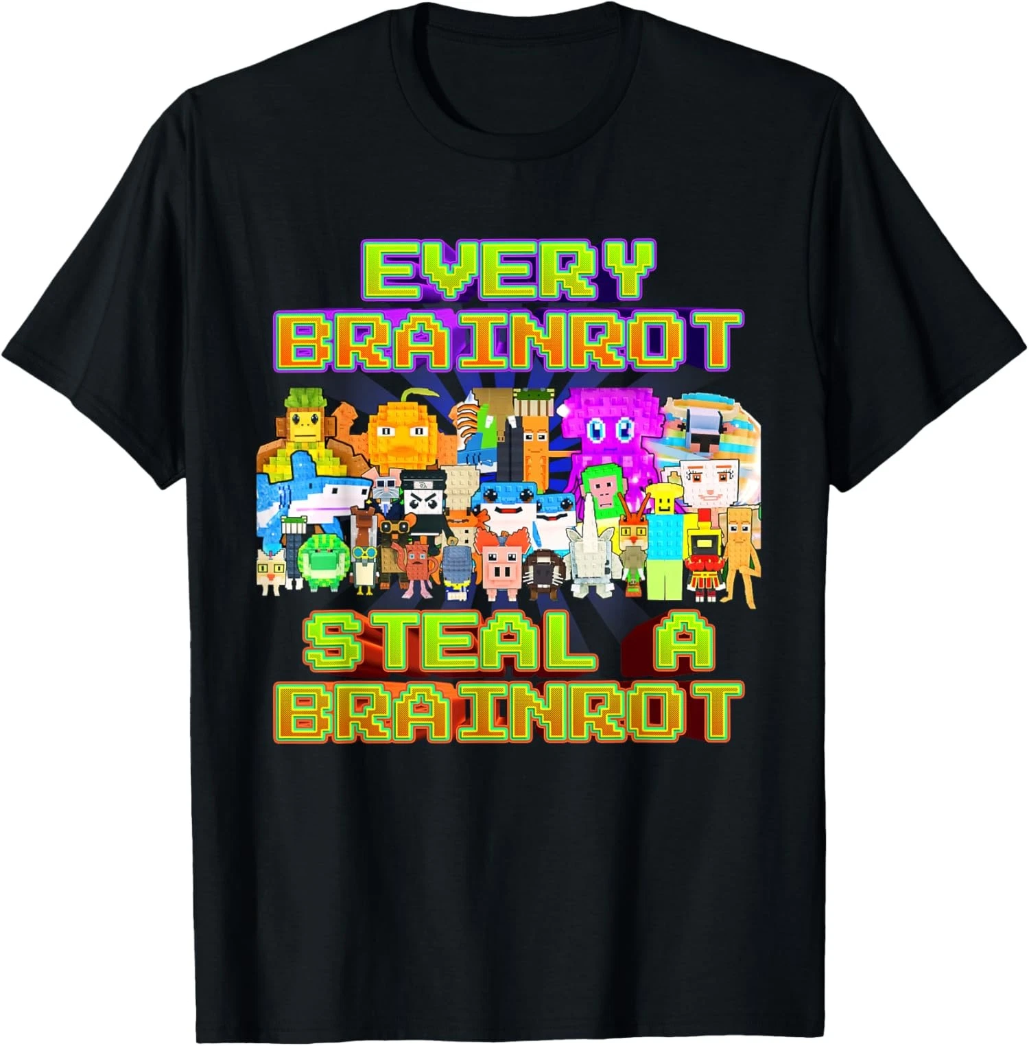 Every Brainrot Steal A Brainrot Funny Meme Humor T-Shirt, for Men ...