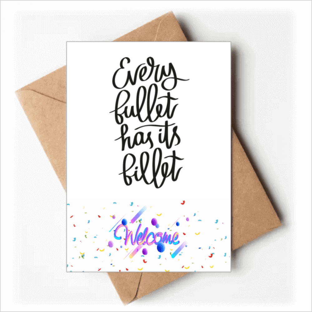 Every Bullet Has Its Billet Quote Welcome Back Greeting Cards Envelopes ...