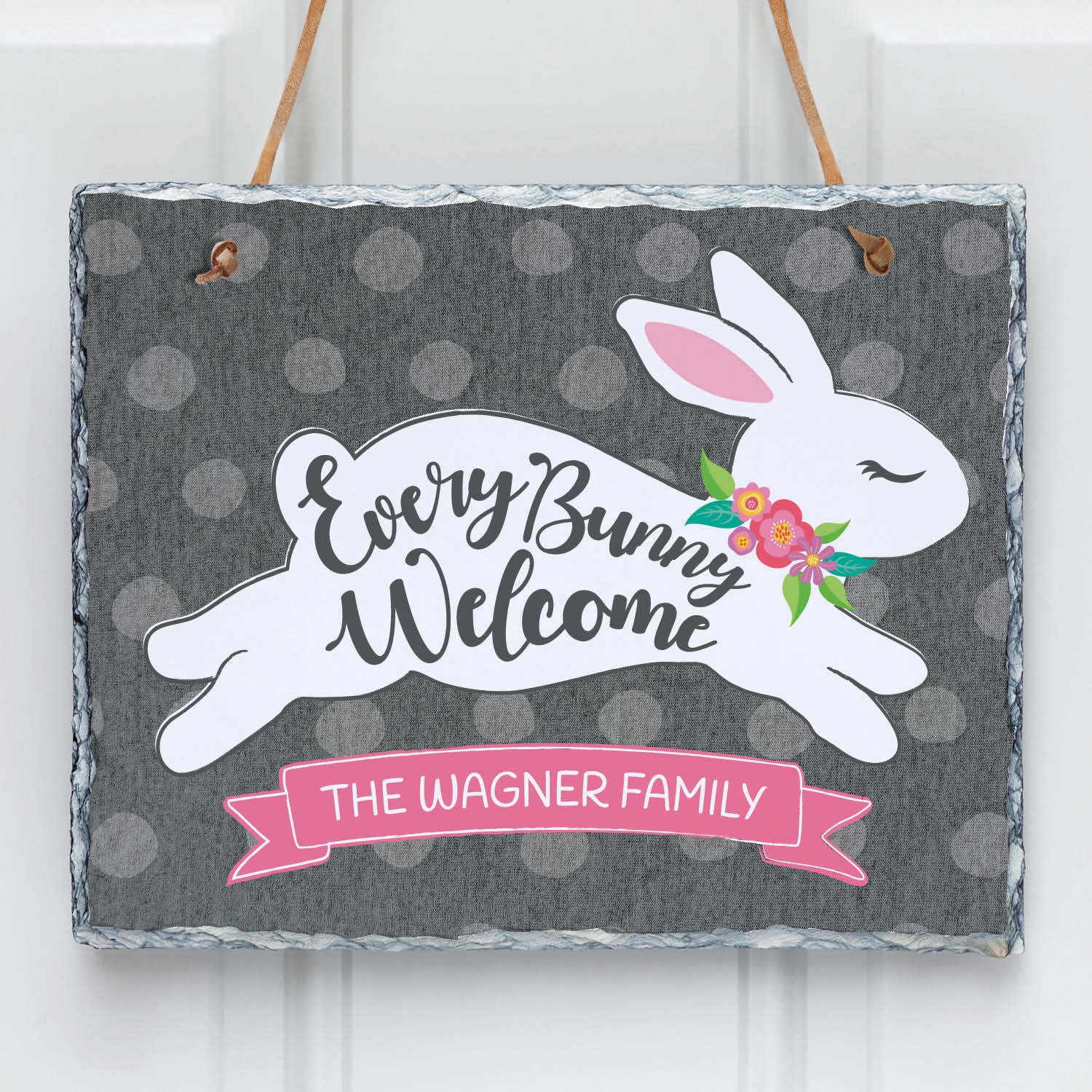 Every Bunny Welcome Personalized Slate Sign - Walmart.com