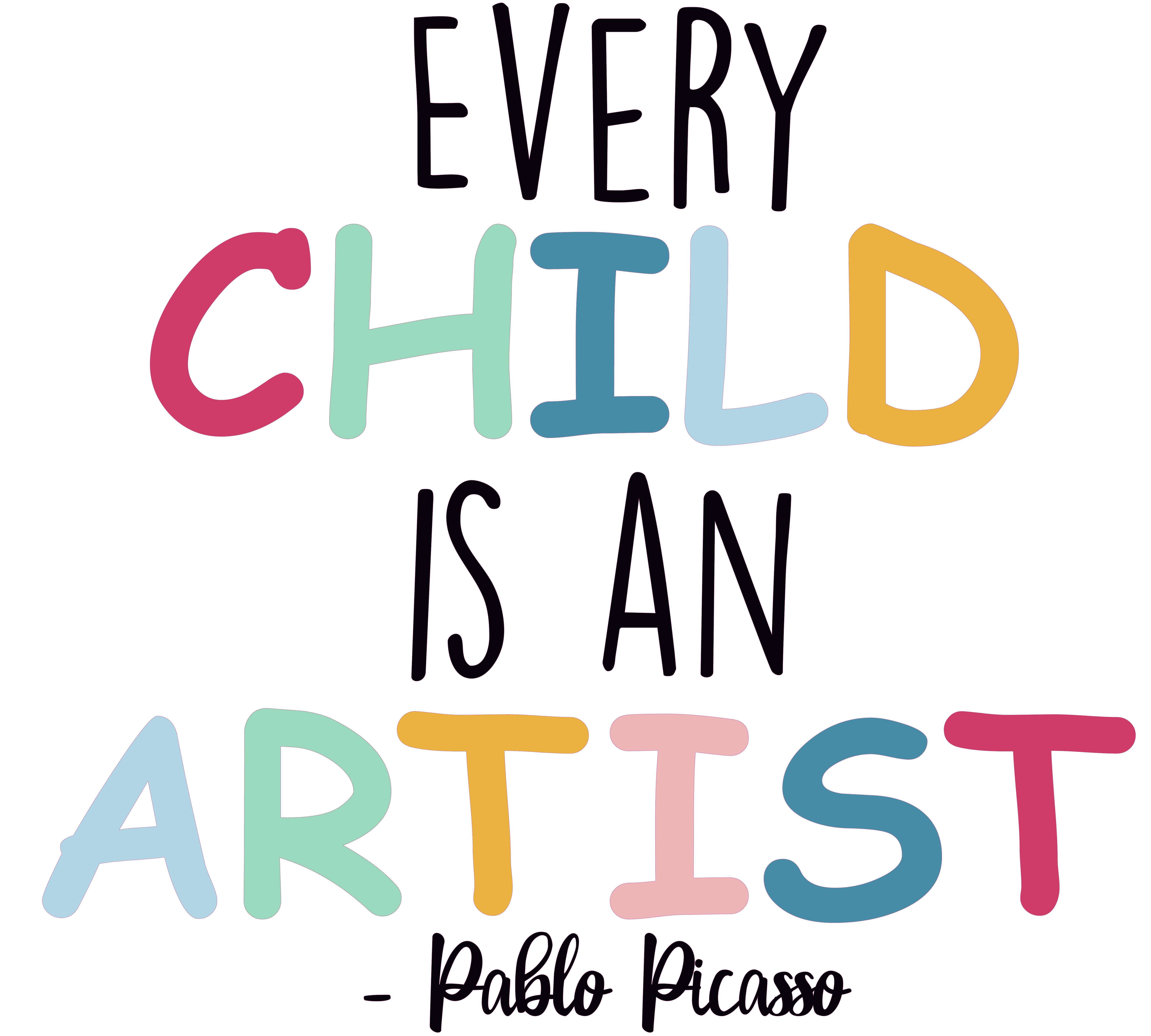 Every Child is an Artist Banner Art Vinyl Wall Decal - Famous ...