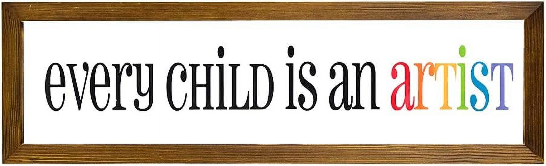Every Child Is An Artist Sign, Kids Craft Wood Sign,Wall Hanging Signs ...