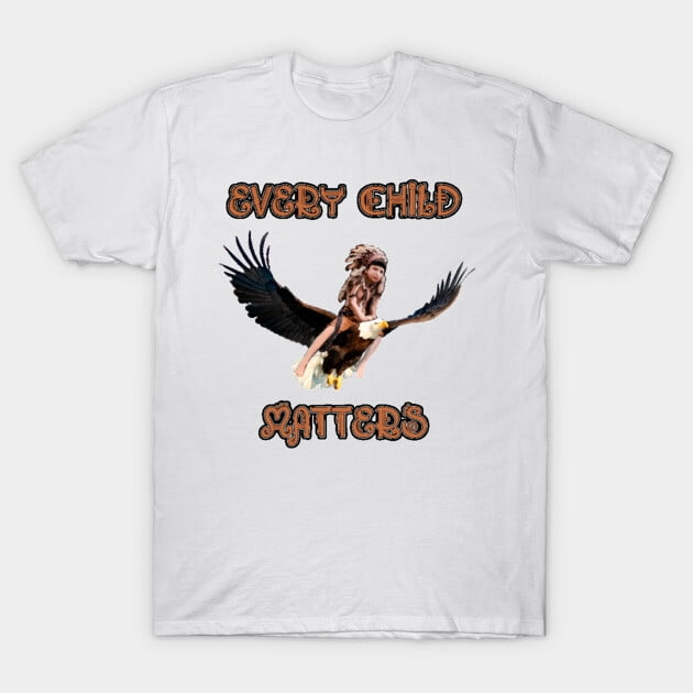 Every Child Topics Funny Child Riding A Bald Eagle Retro Indigenous Art ...