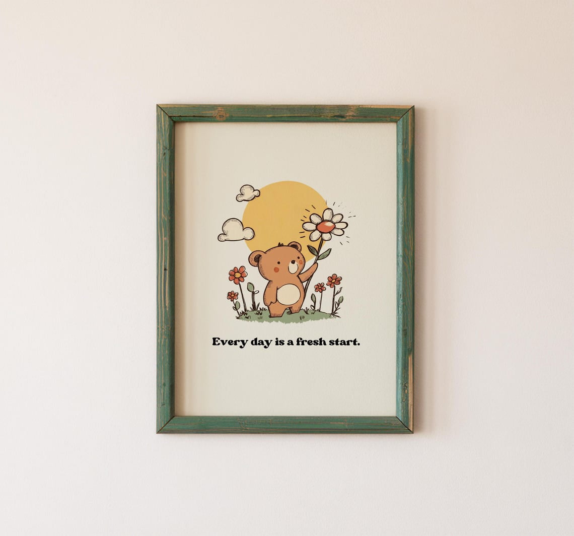 Every Day Is A Fresh Start, Cute Classroom Wall Poster, Cottagecore ...