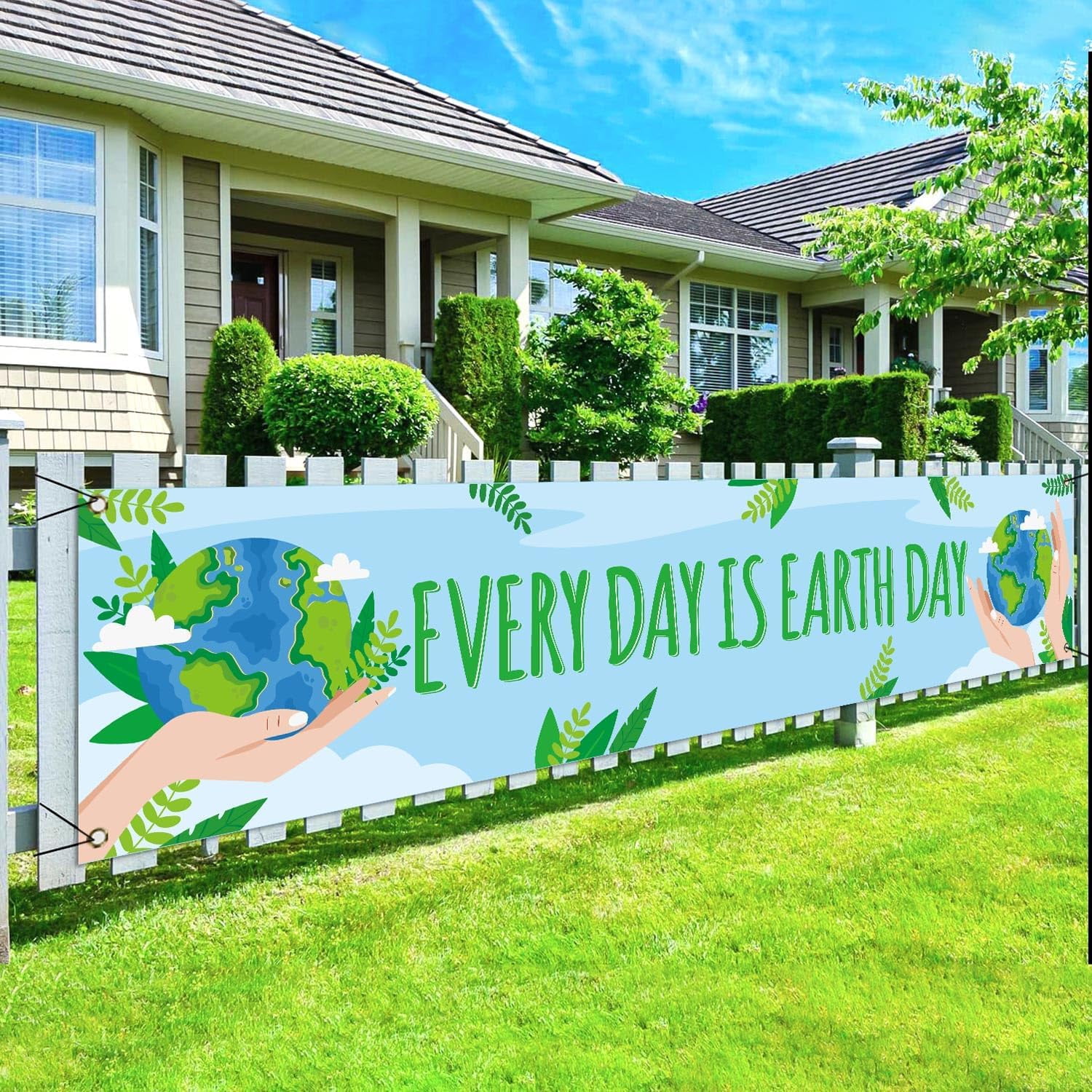 Every Day Is Earth Day Fence Banner April 22 Save Our Planet Decor ...