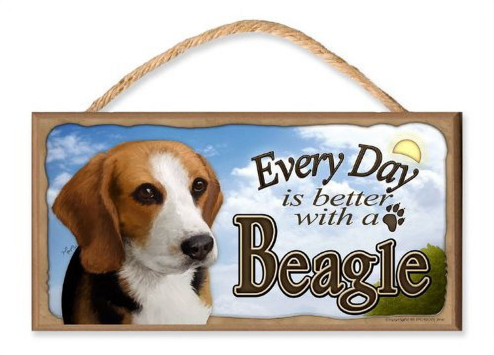 Every Day is Better With A Beagle (blue sky theme) Wooden Dog Sign ...