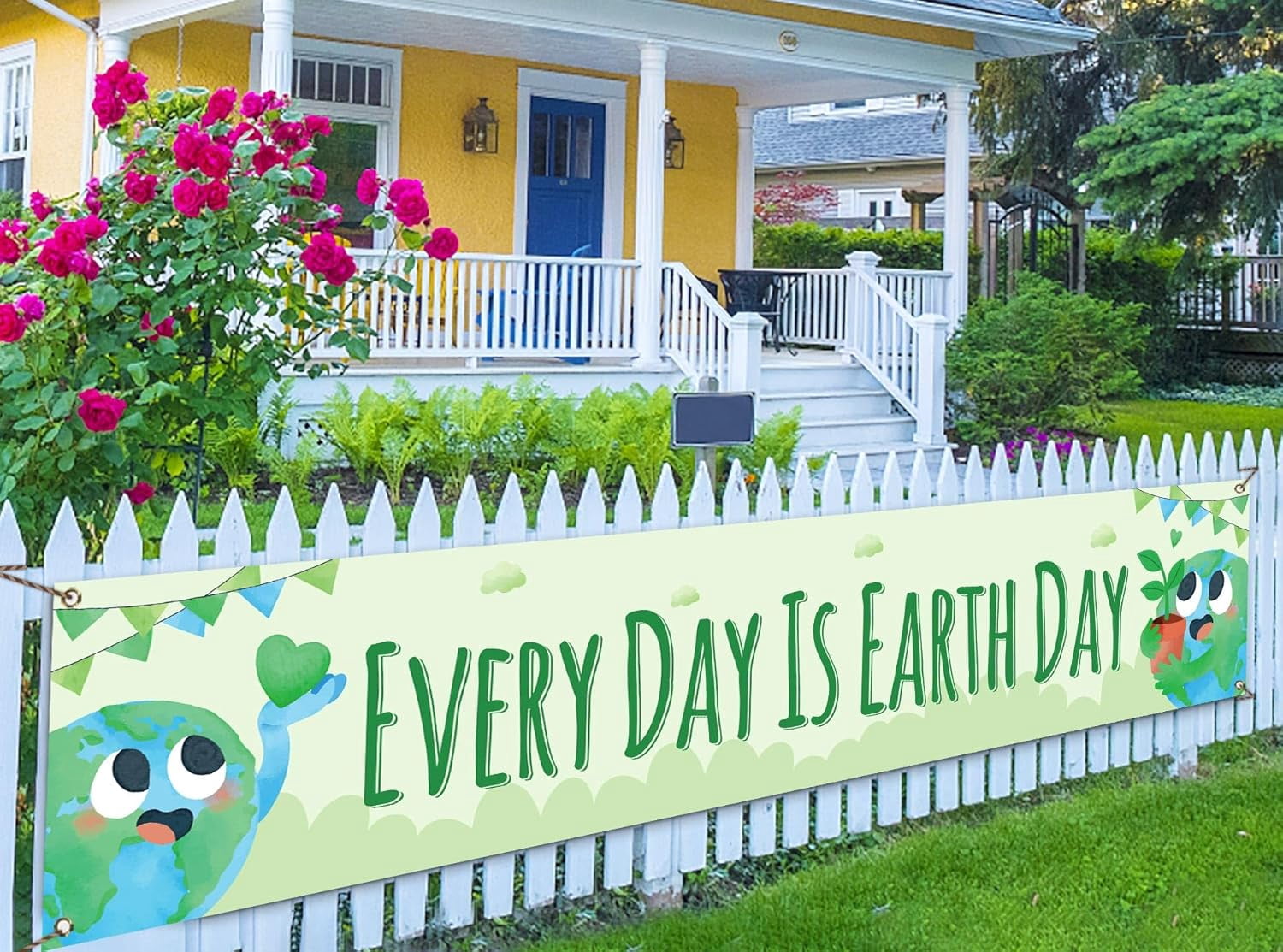 Every Day is Earth Day Fence Banner April 22 Save The Earth Party ...
