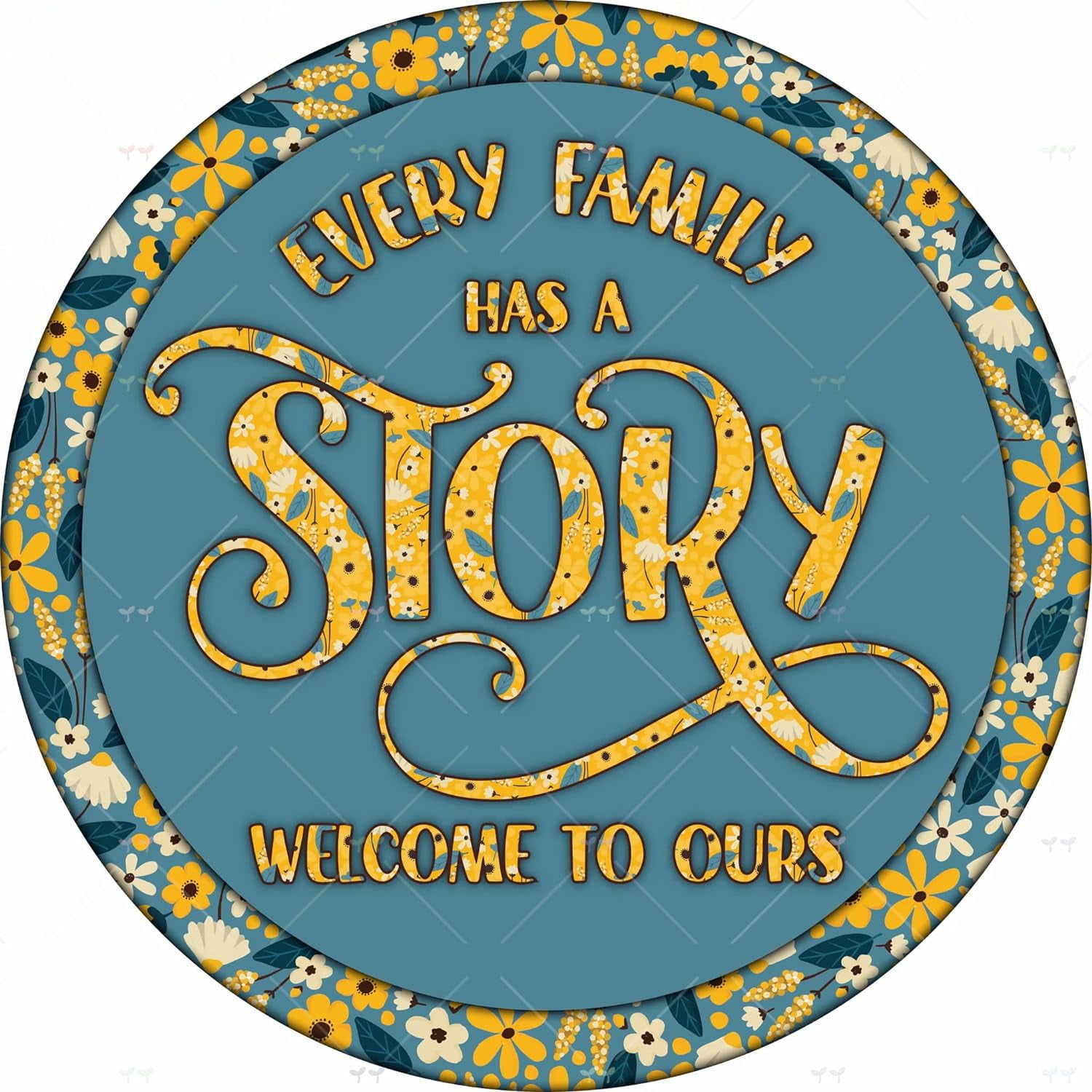 Every Family Has A Story Welcome To Ours Rustic Plaque Sign For Home ...