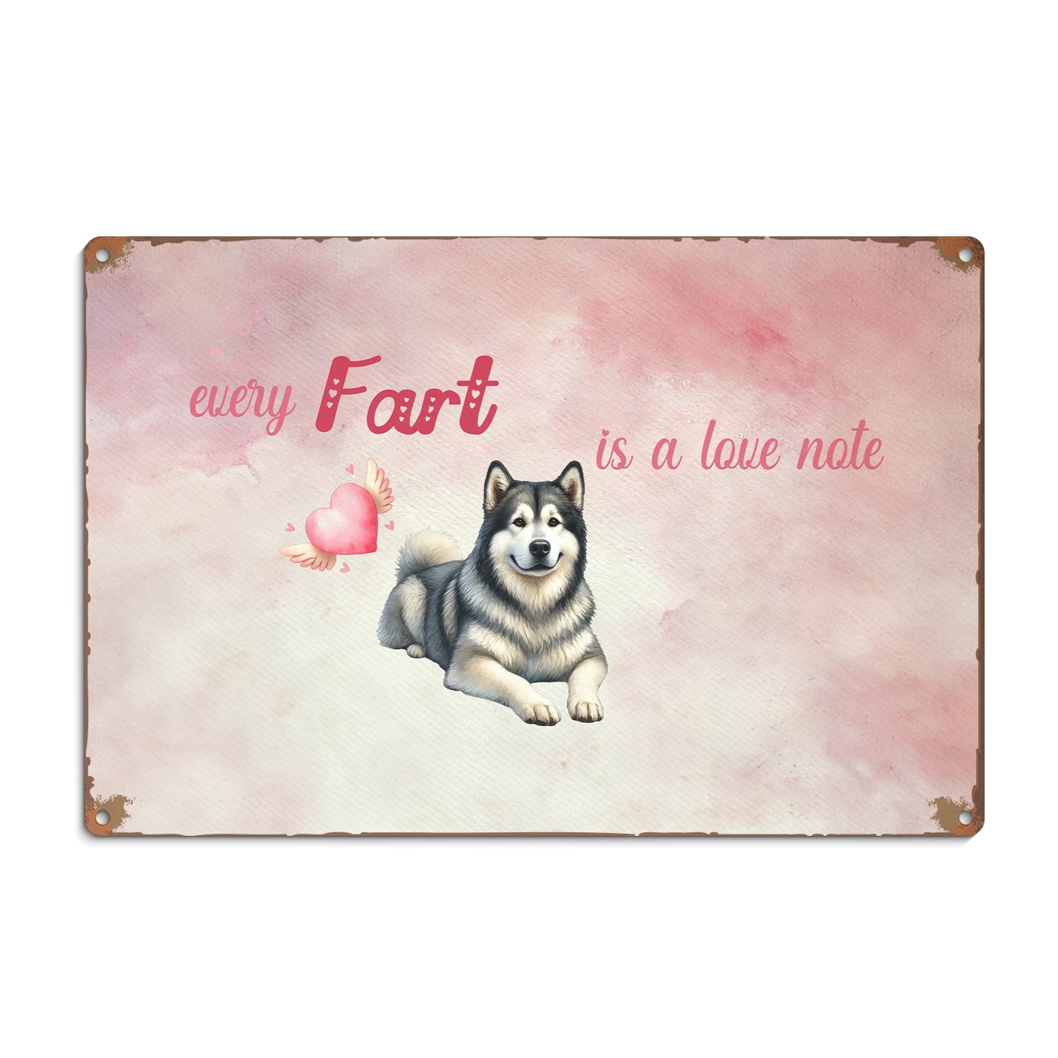 Every Fart is Love Note Alaskan Malamute Guilty Face Happy Valentine's ...