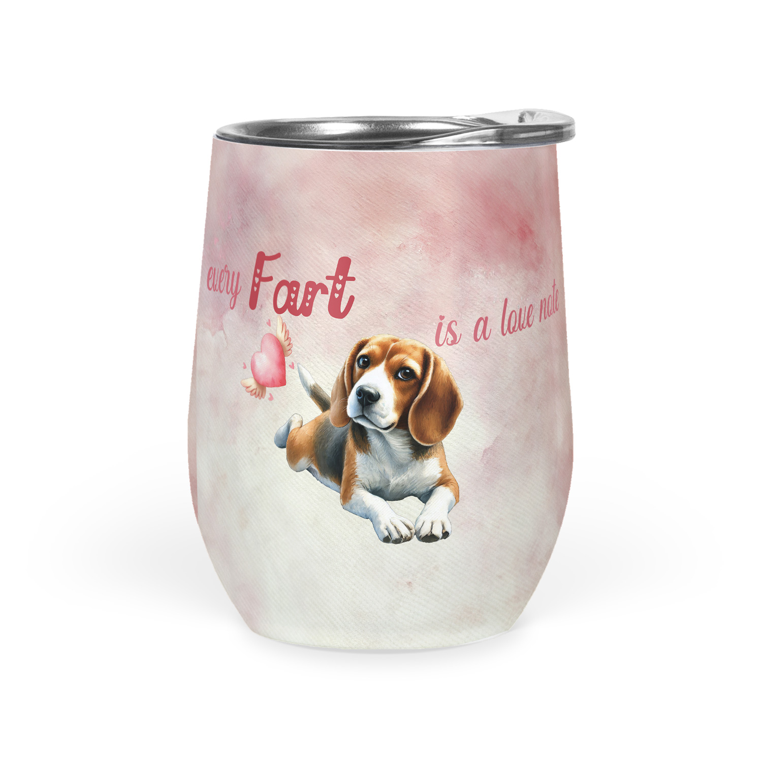 Every Fart is Love Note Beagle Guilty Face Happy Valentine's 12oz ...