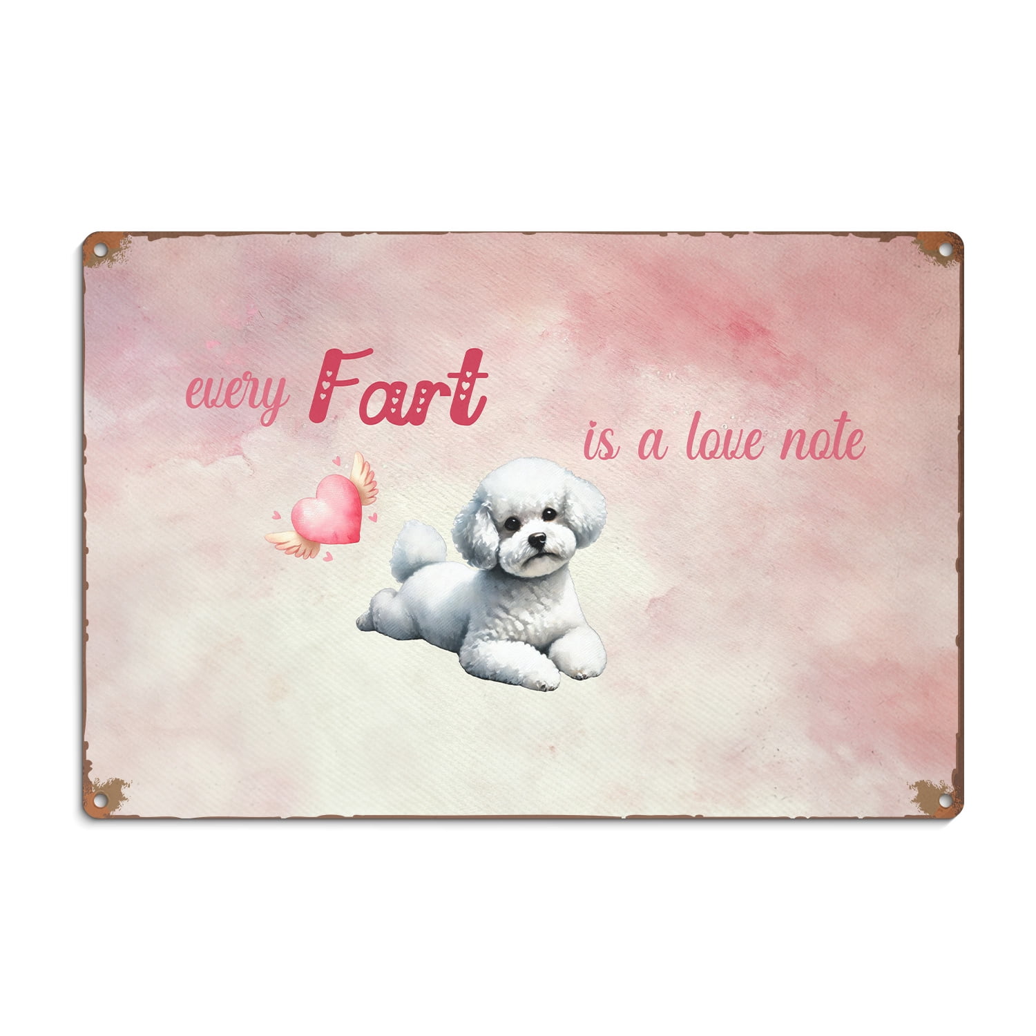 Every Fart is Love Note Bichon Frise Guilty Face Happy Valentine's ...