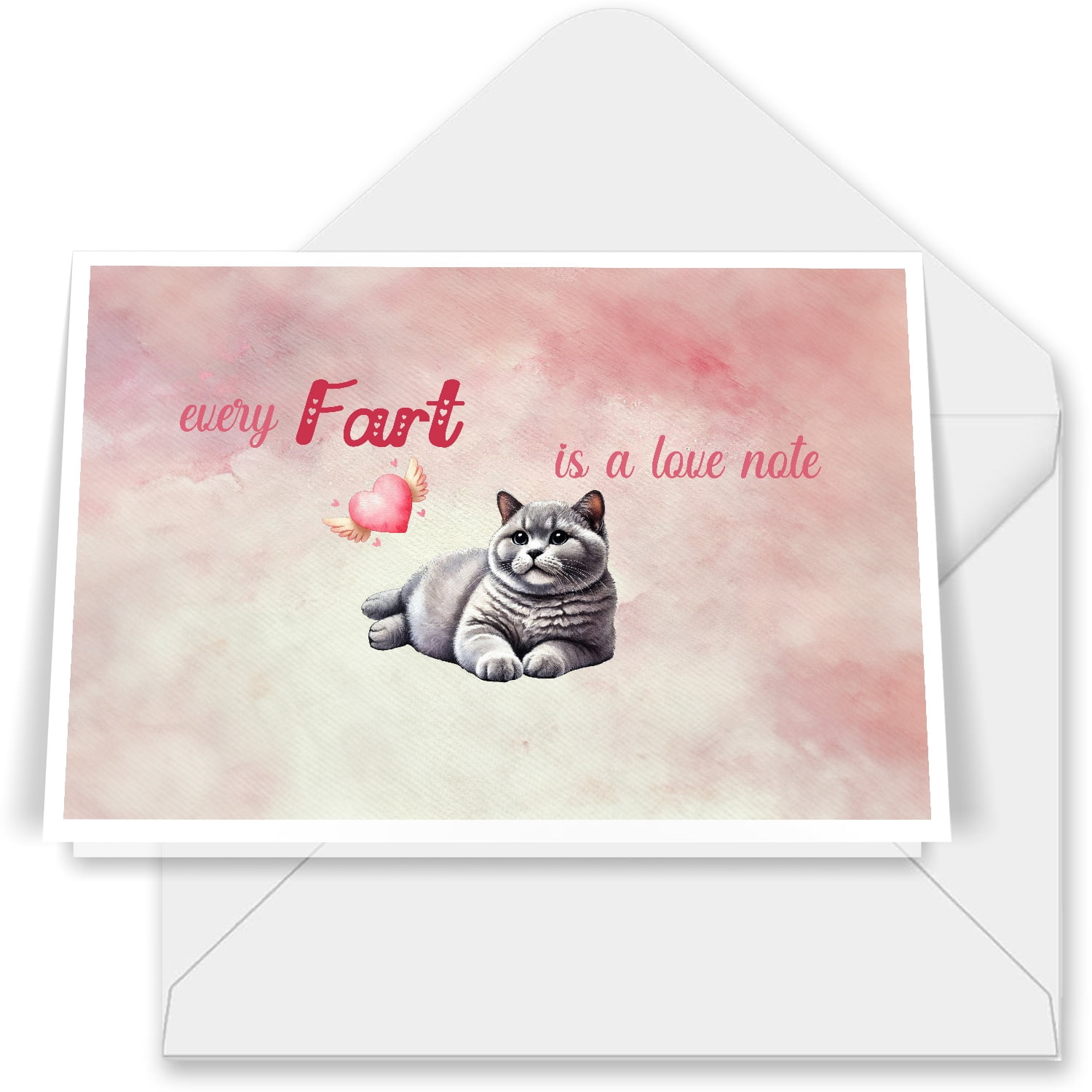 Every Fart is Love Note British Shorthair Guilty Face Happy Valentine's ...