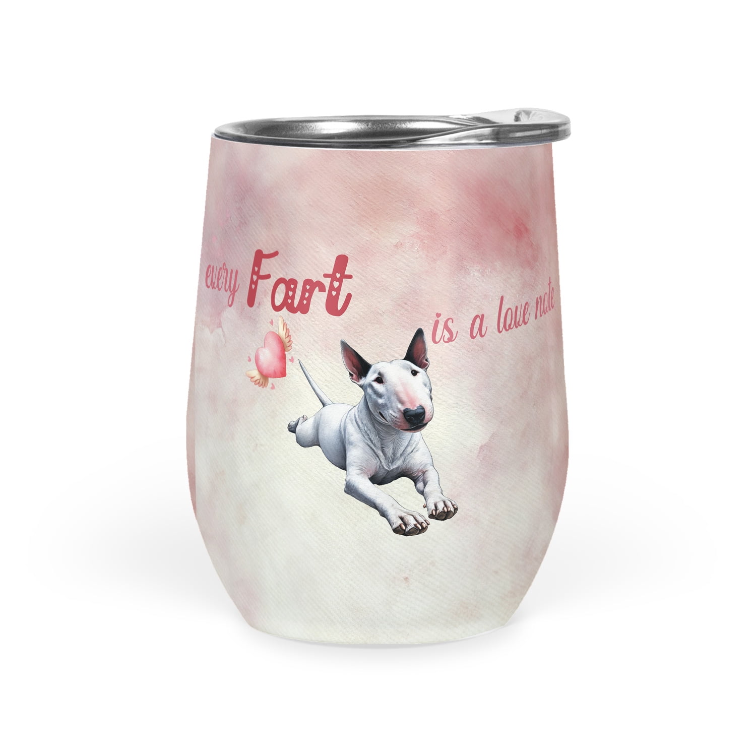 Every Fart is Love Note Bull Terrier Guilty Face Happy Valentine's 12oz ...