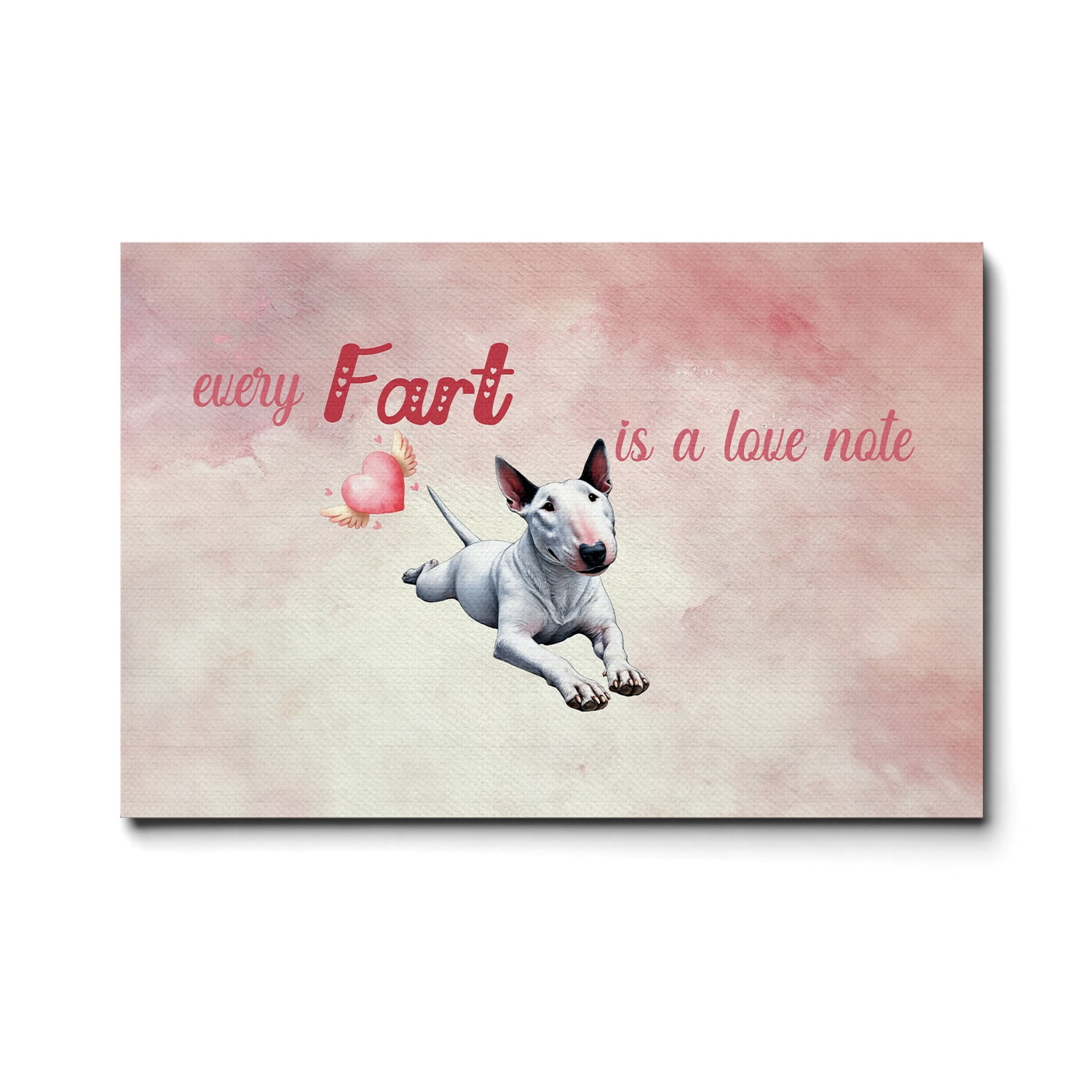 Every Fart is Love Note Bull Terrier Guilty Face Happy Valentine's ...