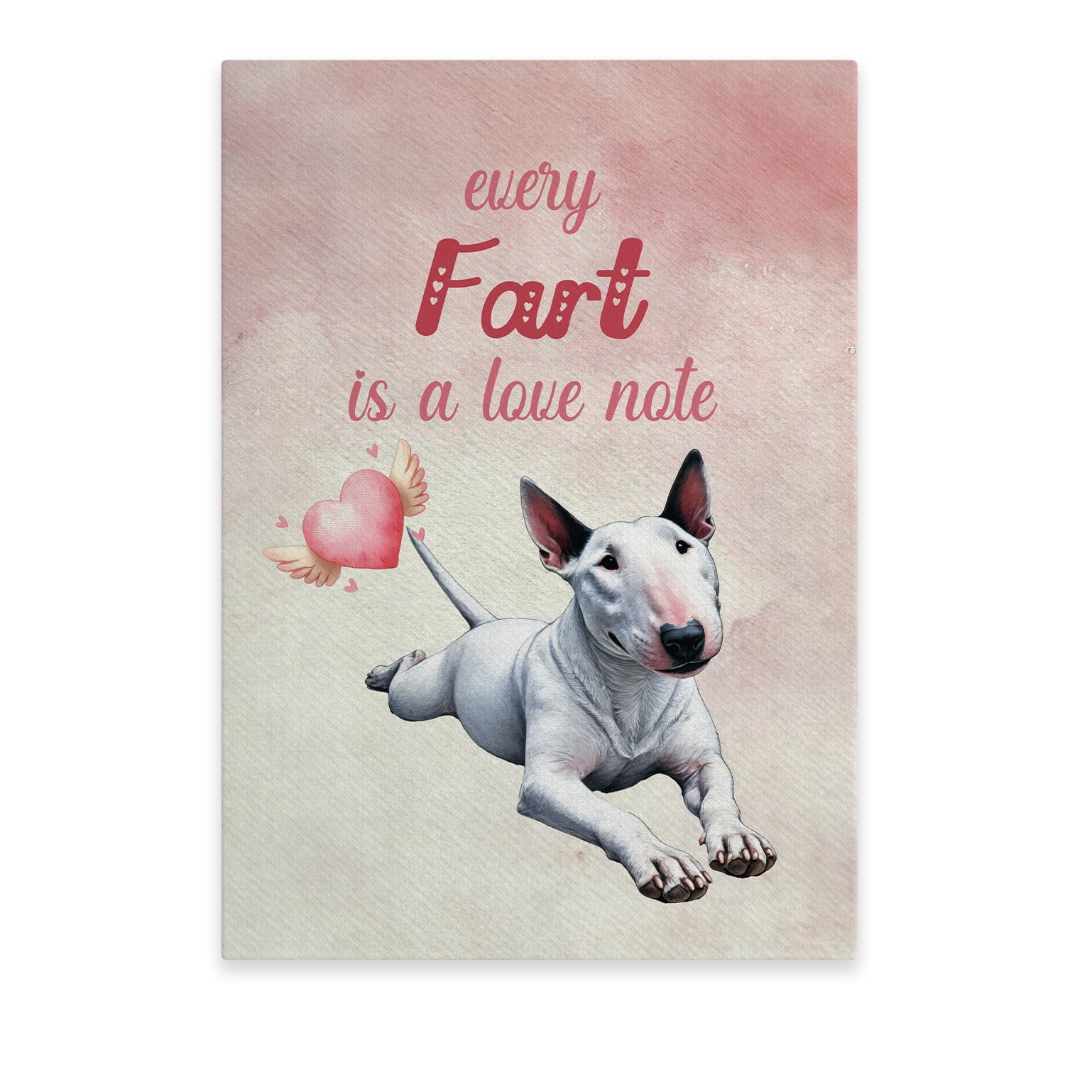 Every Fart is Love Note Bull Terrier Guilty Face Happy Valentine's ...