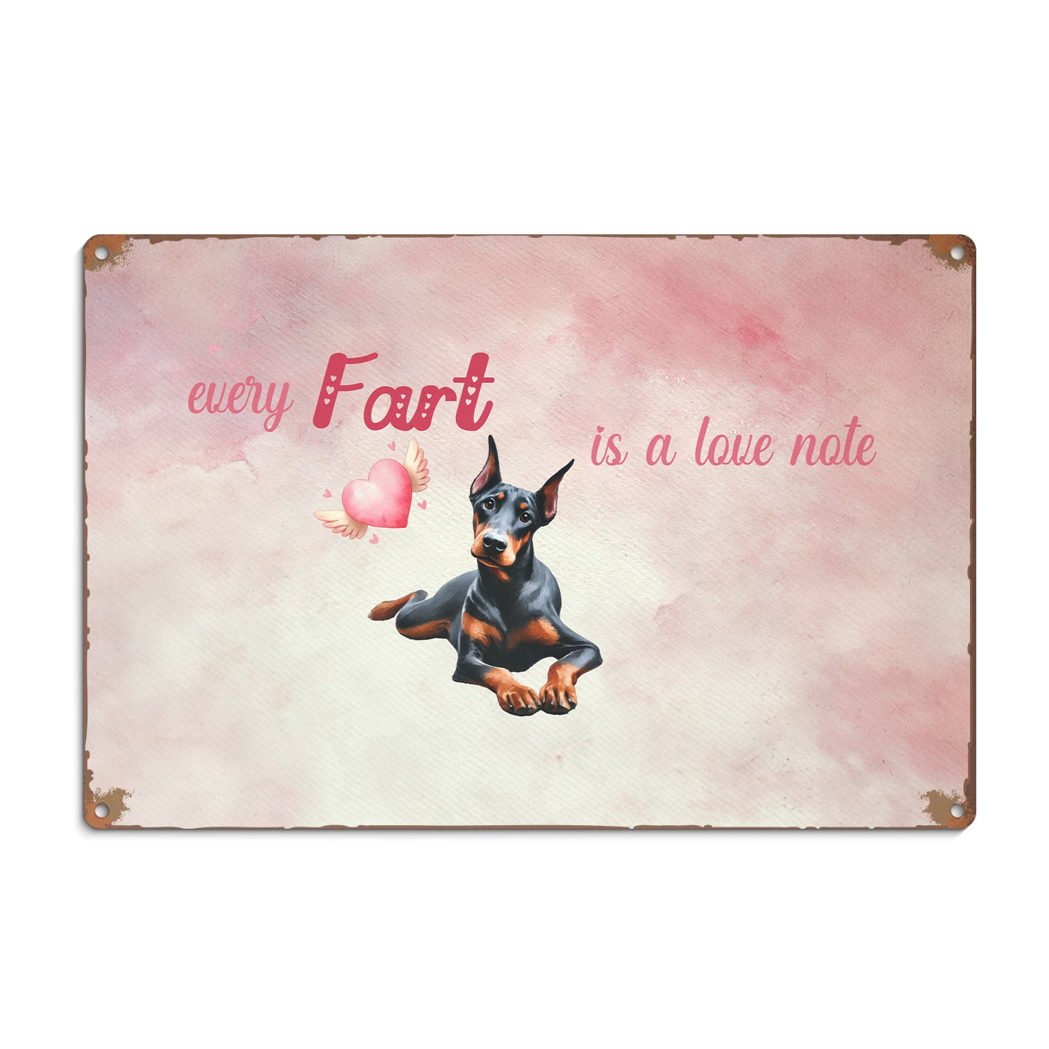 Every Fart is Love Note Doberman Pinscher Guilty Face Happy Valentine's ...