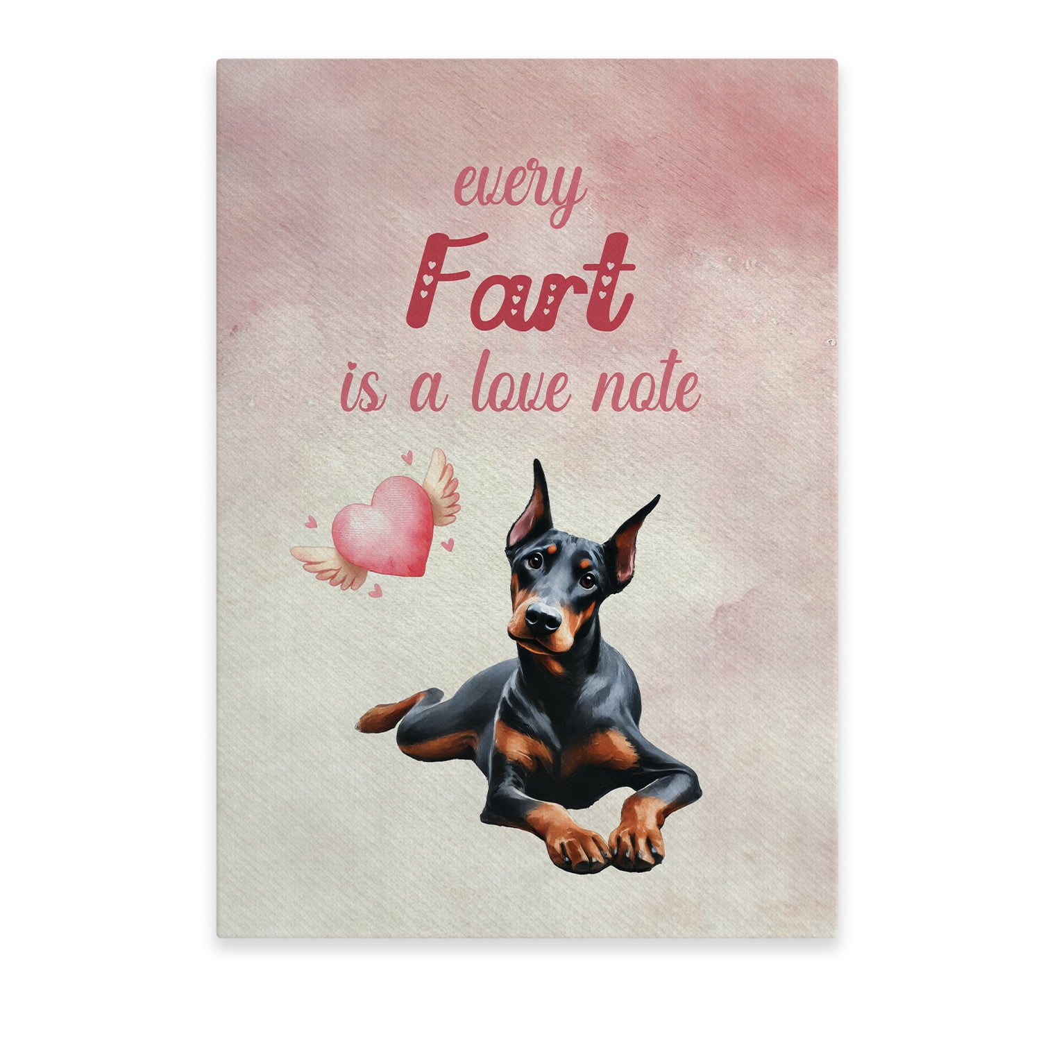 Every Fart is Love Note Doberman Pinscher Guilty Face Happy Valentine's ...