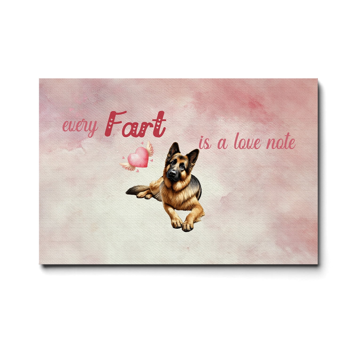 Every Fart is Love Note German Shepherd Guilty Face Happy Valentine's ...