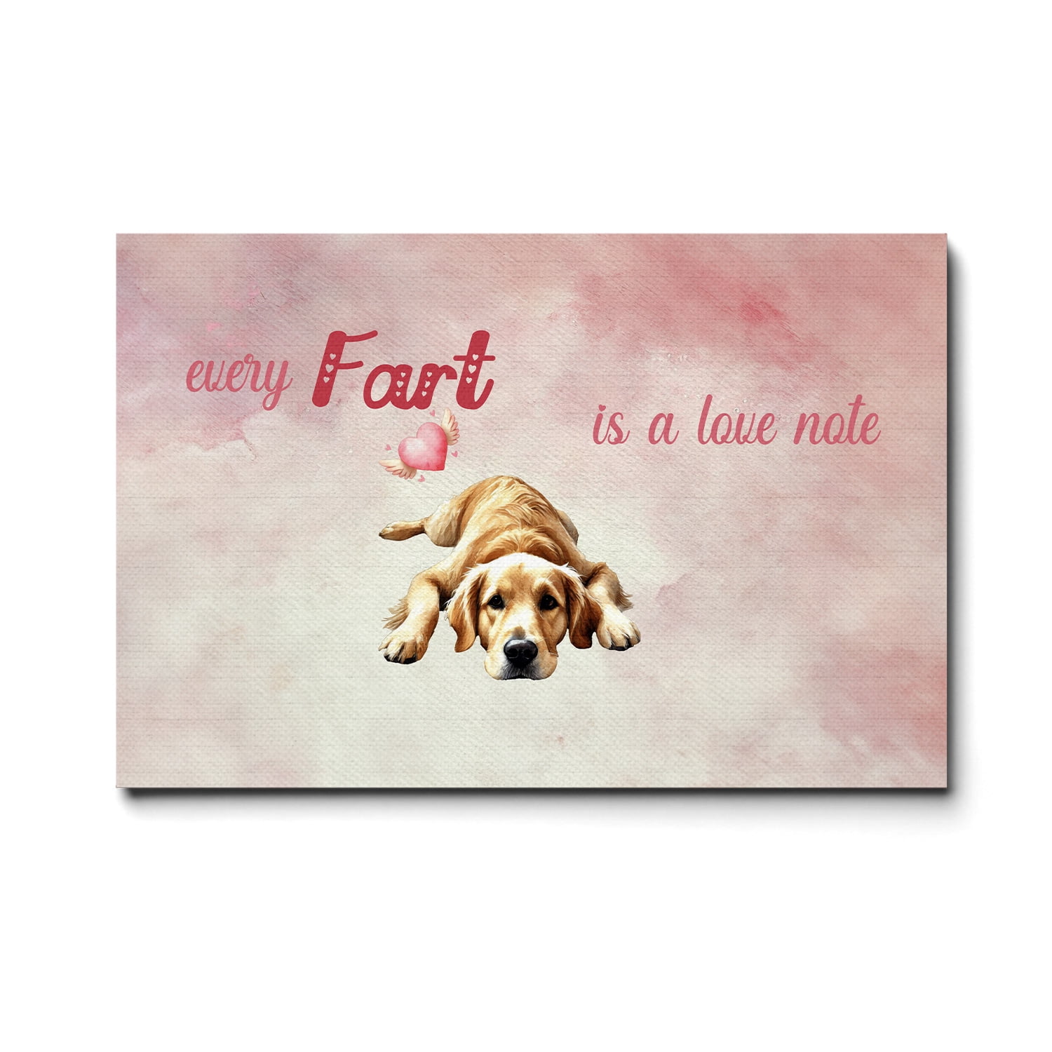 Every Fart is Love Note Golden Retriever Guilty Face Happy Valentine's ...