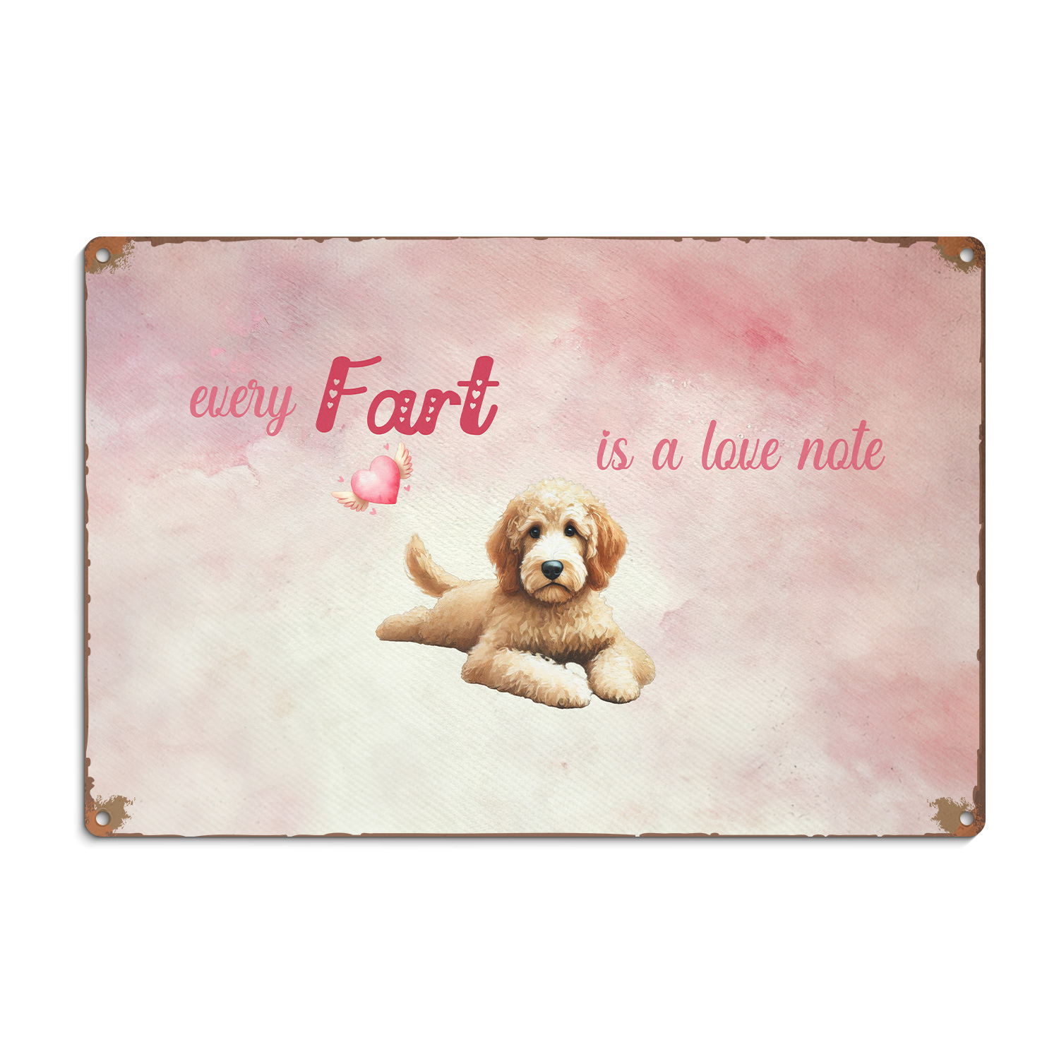 Every Fart is Love Note Goldendoodle Guilty Face Happy Valentine's ...