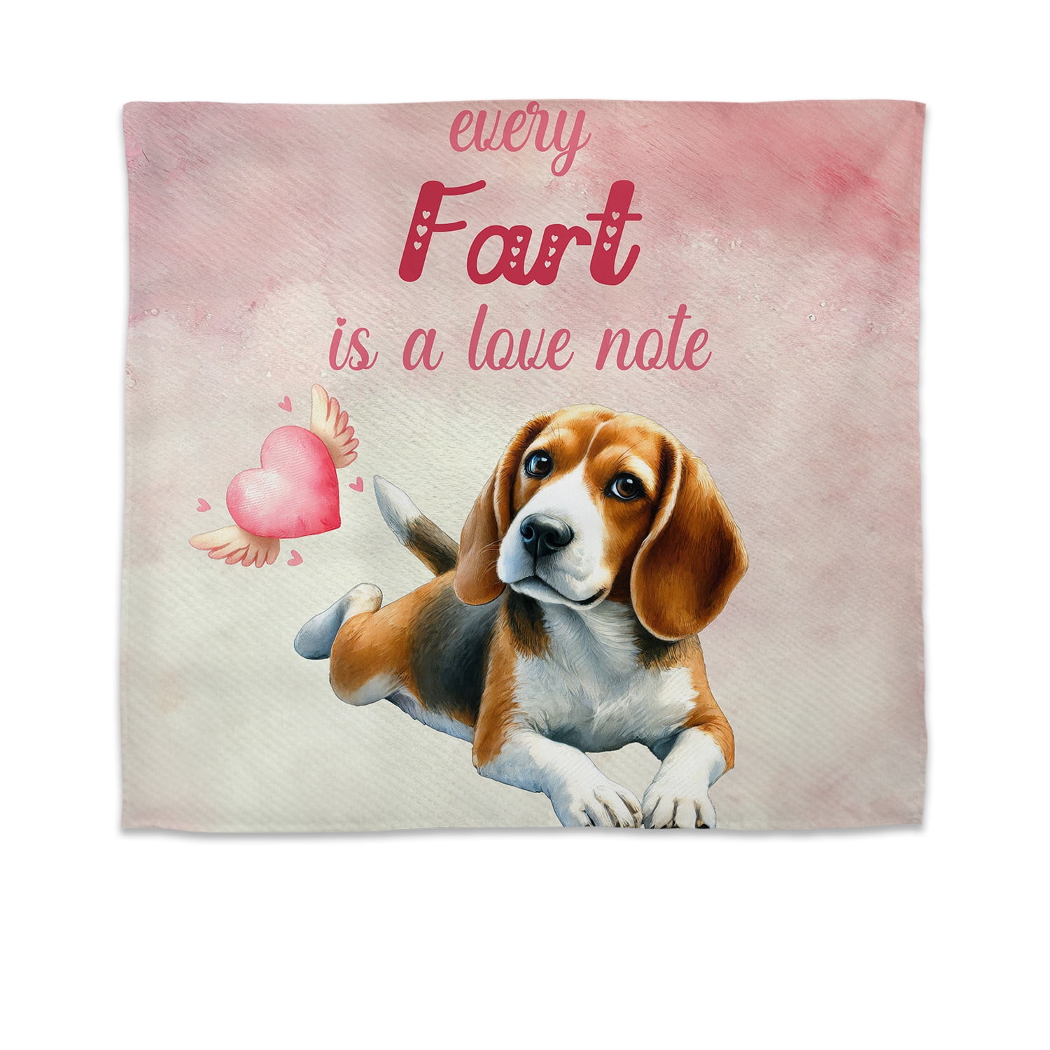 Every Fart is Love Note Beagle Guilty Face Happy Valentine's Tapestry ...